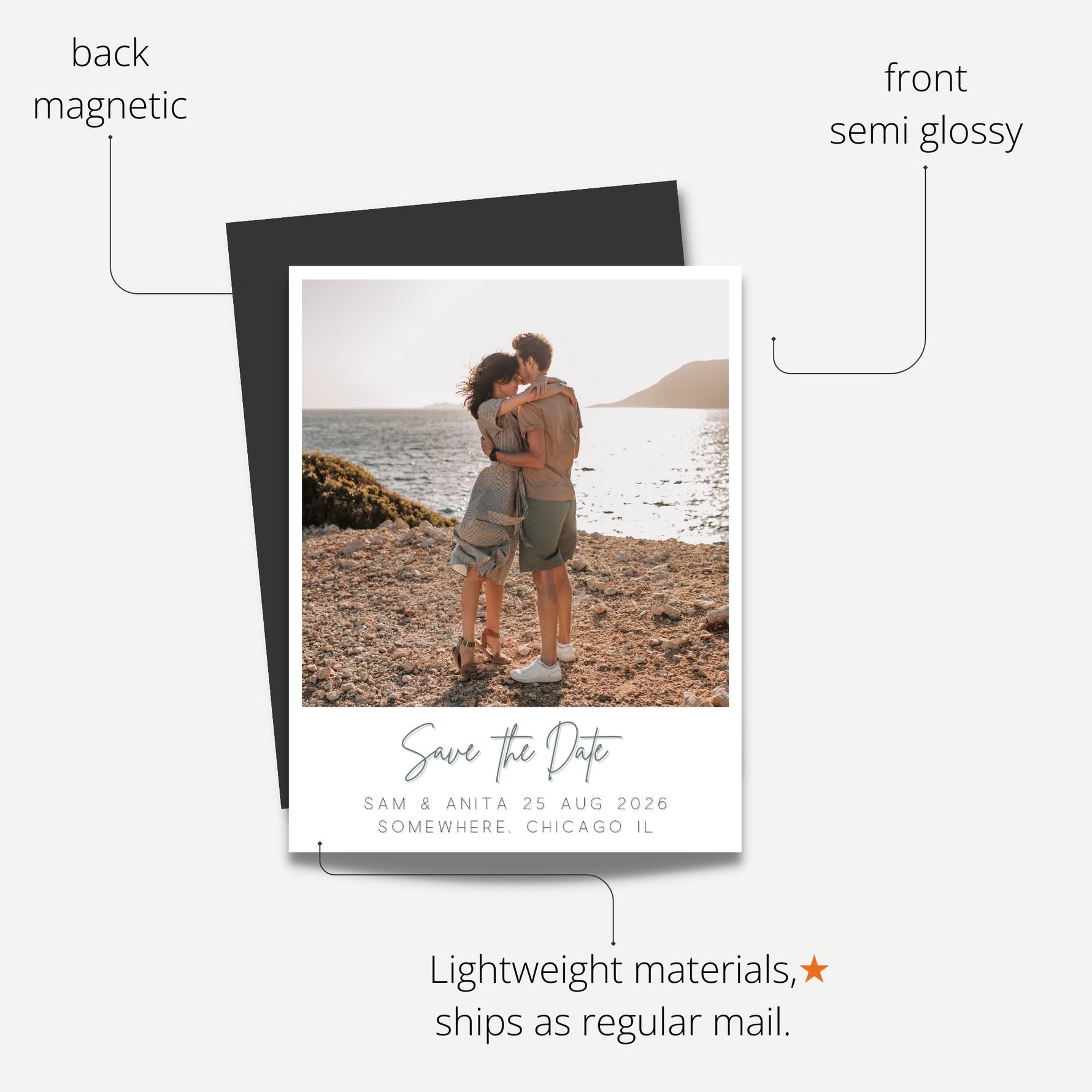 Personalized Custom Save The Date Magnets - Snap Magnets